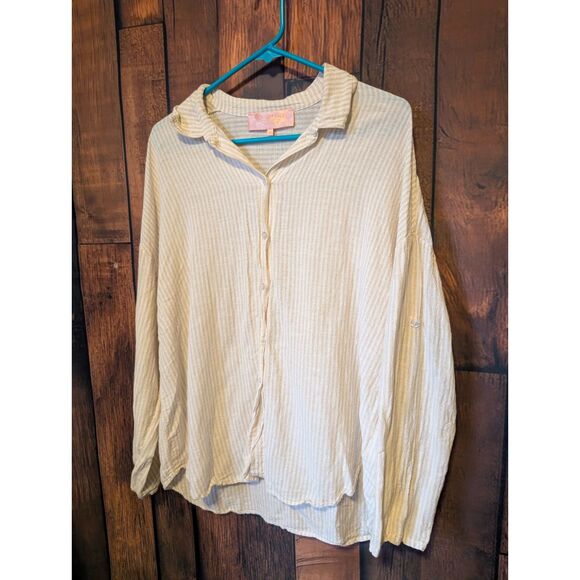 Scandal Italy | Tops | Scandal Made In Italy Oversized Ls Pastel Yellow ...